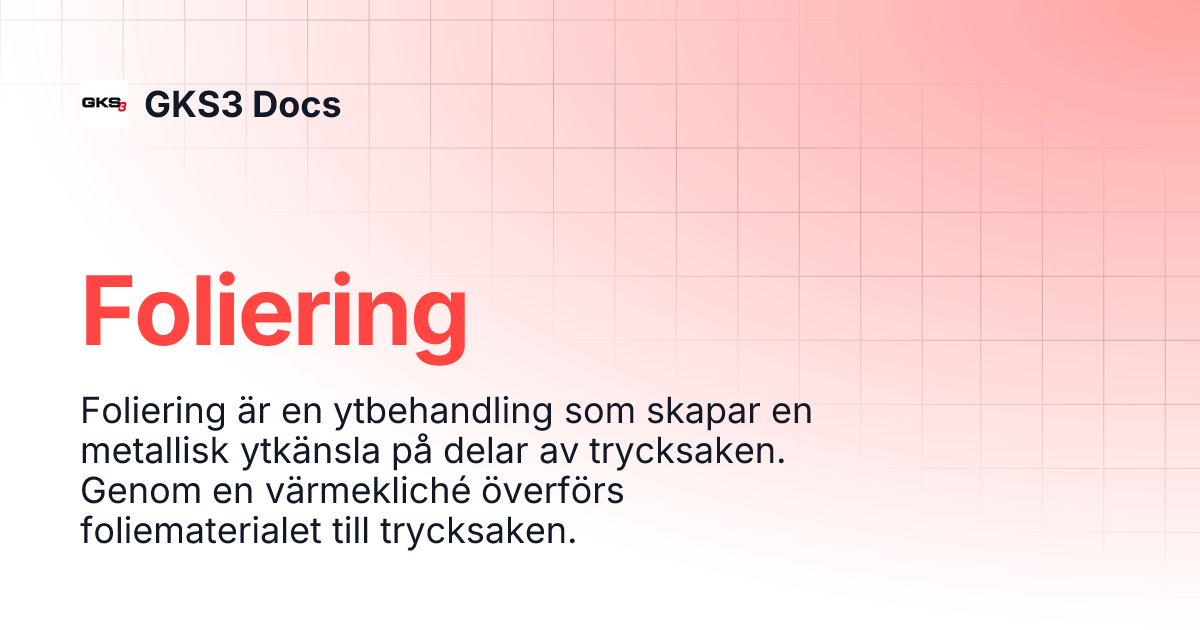 Foliering | GKS3 Docs